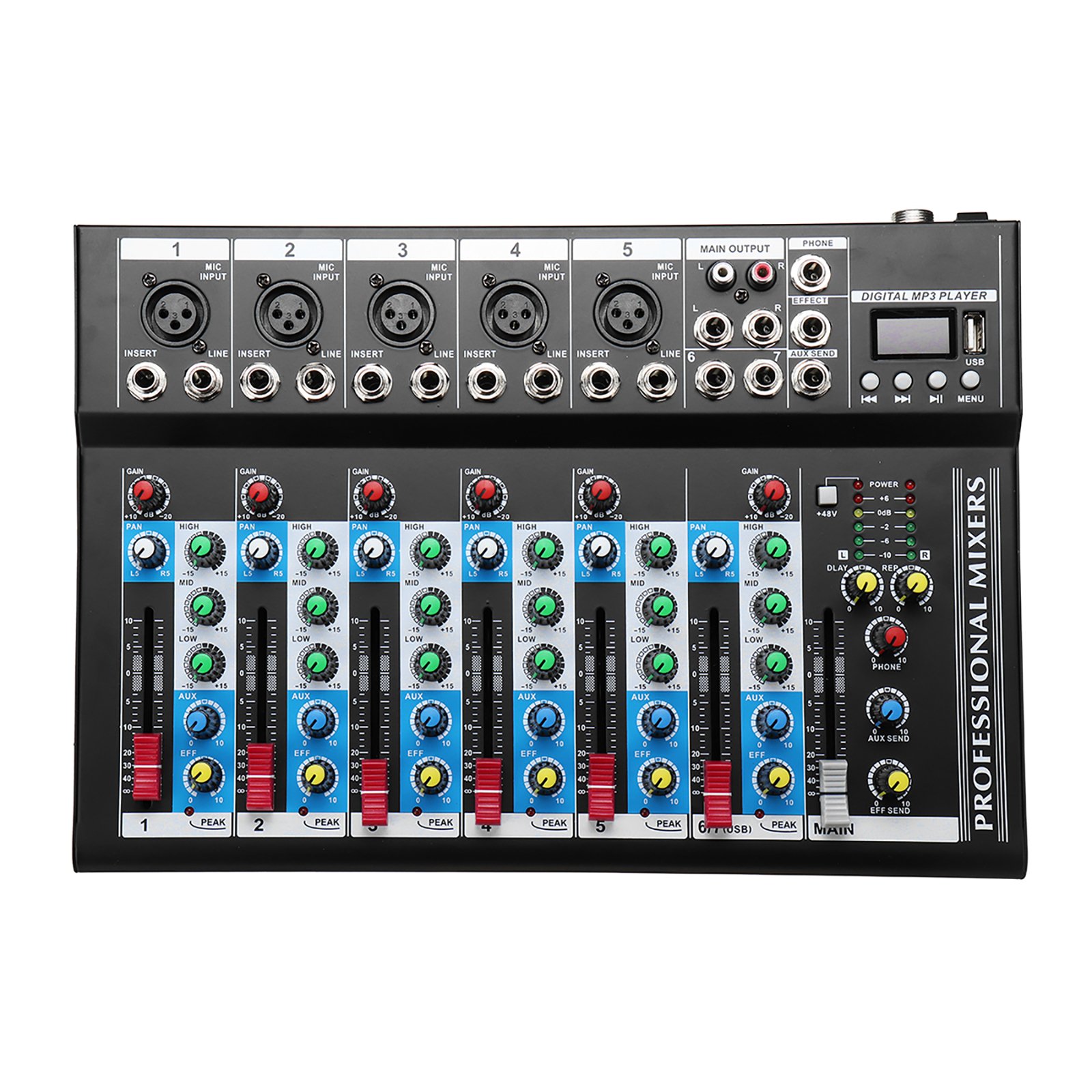Buy 7 Channels DJ Controller Studio Sound Audio Mixer Mixing Console ...