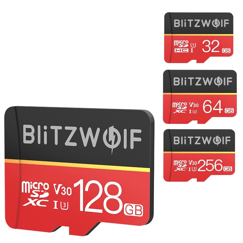 Buy BlitzWolf BW-TF1 Class 10 V30 1080p FHD Micro SD TF Memory Card ...