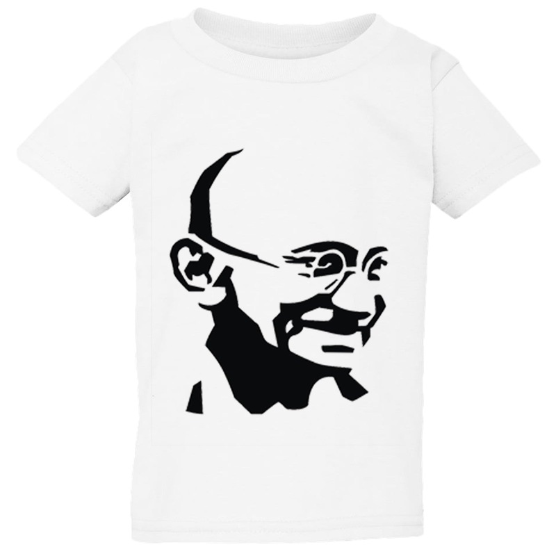 Buy Mahatma Gandhi Hindi Indian Hero White T-Shirt Tee Top Baby Toddler ...