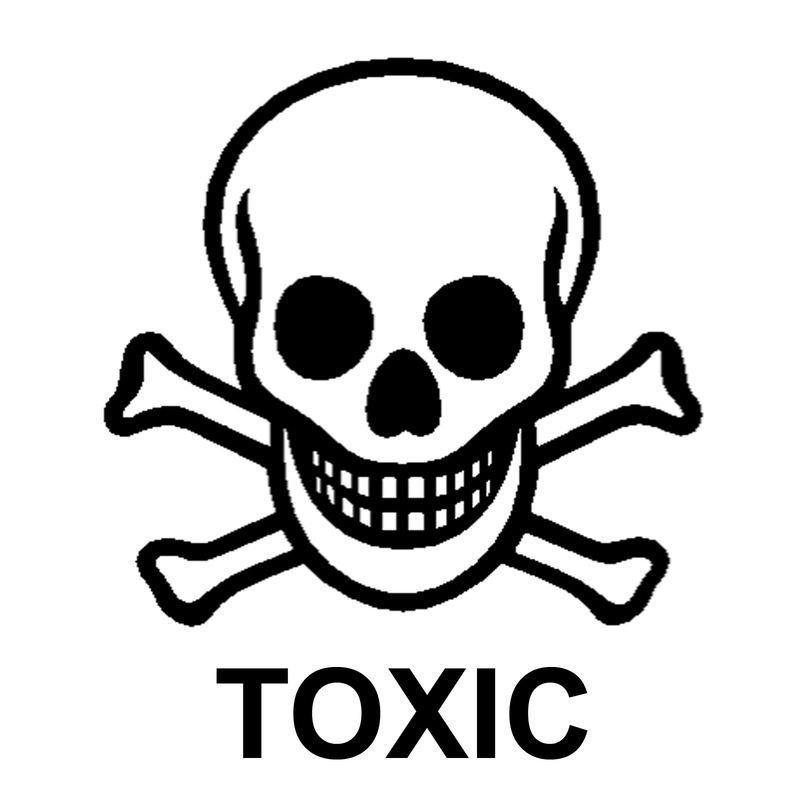Buy XXL TOXIC SKELETON SKULL shipping label adhesive warning sticky ...