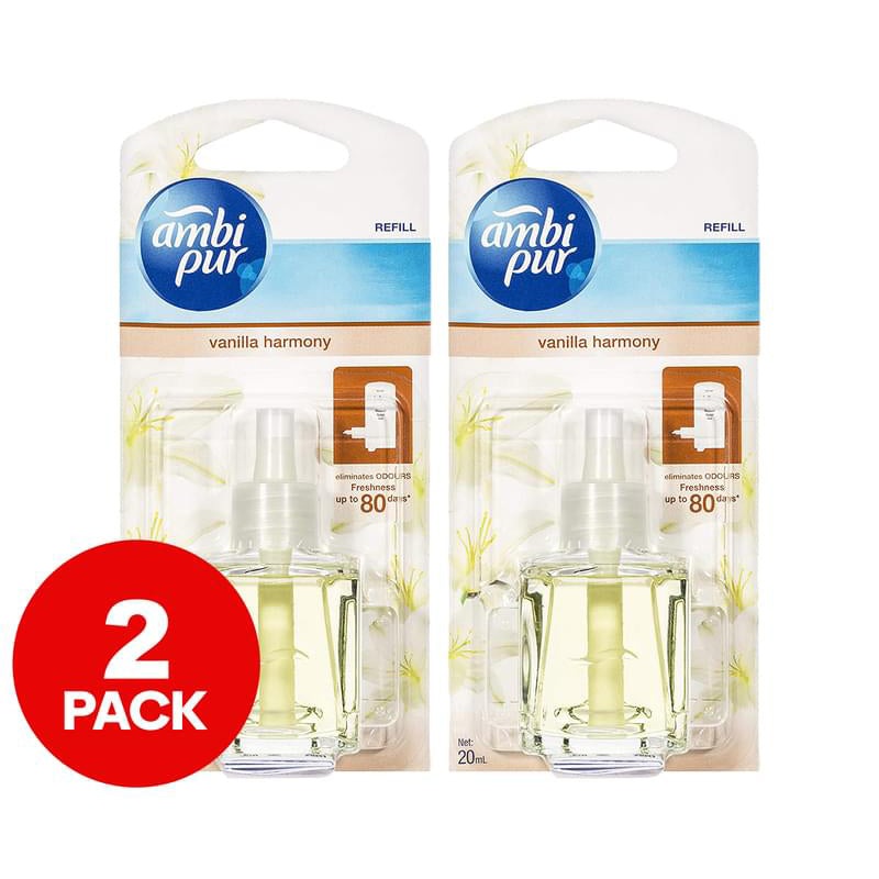 Buy 2 x Ambi Pur Plug In Air Freshener Refill - Vanilla Harmony - 20mL ...