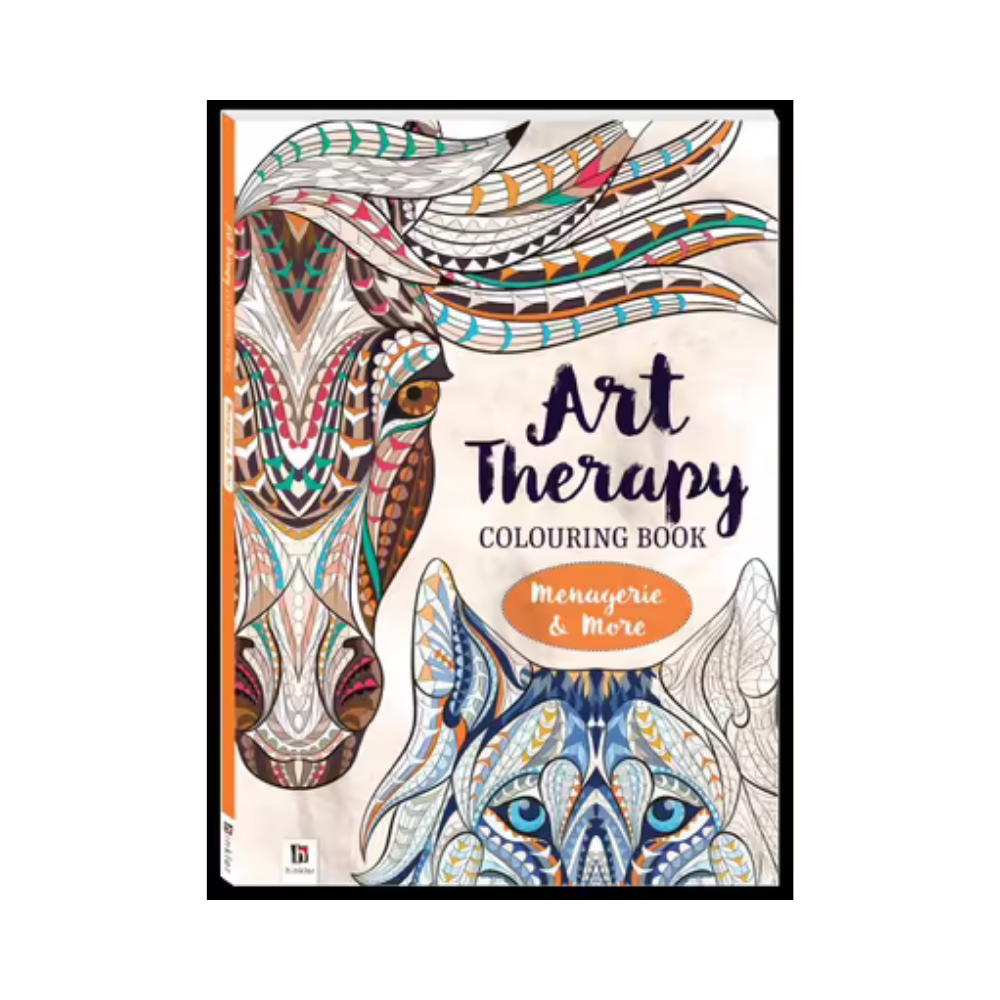 Buy Art Therapy Colouring Book: Menagerie and More - MyDeal Australia
