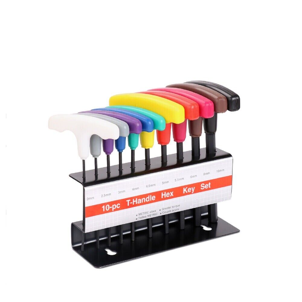 Buy 10-Piece T-Handle Hex Key Set, Allen Wrench SAE/Imperial Sizes 3/32 ...