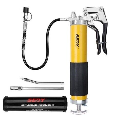 Buy 18inch Grease Gun 8000PSI Pistol Grip Flex Hose Heavy Duty Barrel ...