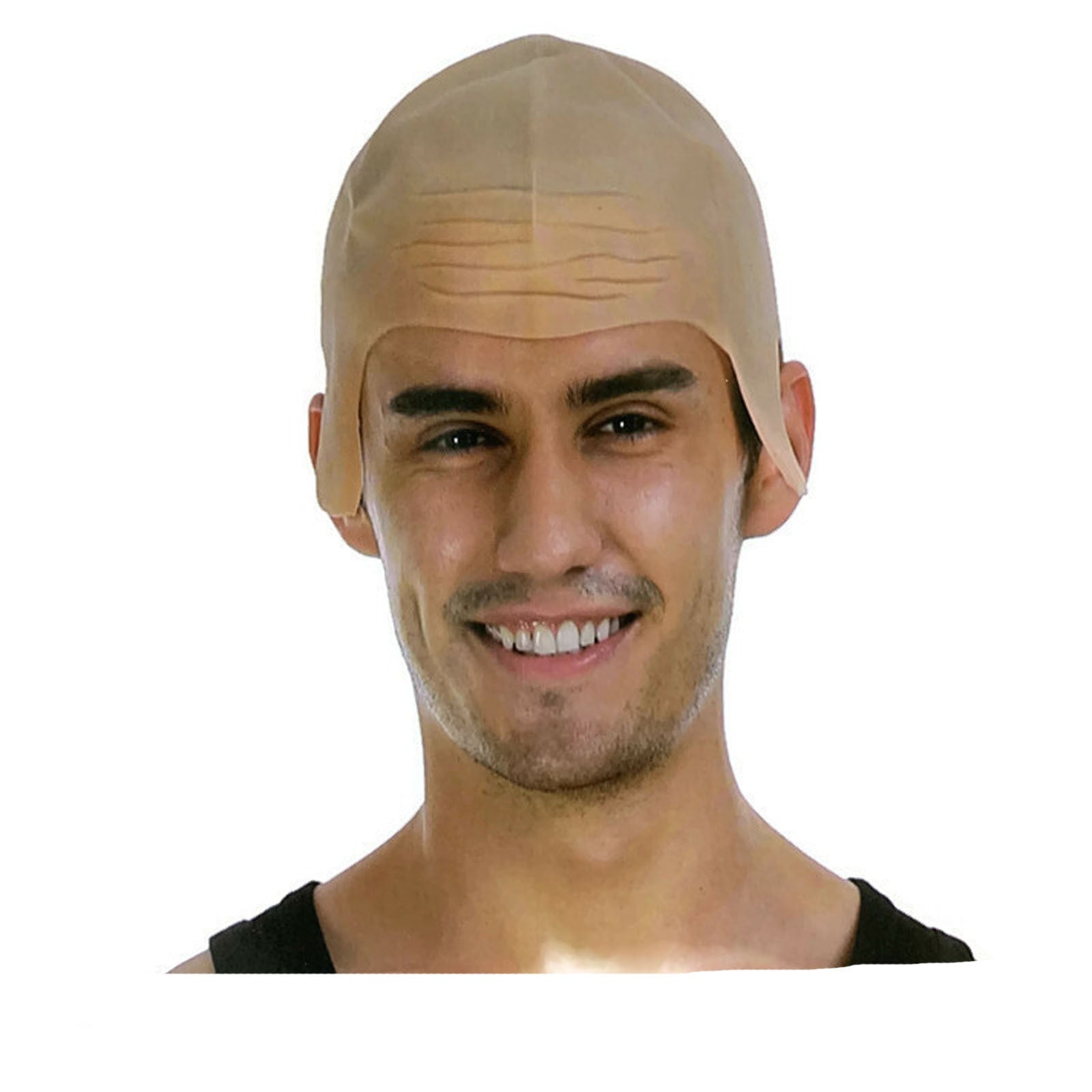 Buy Bald Skinhead Wig Cap Costume Rubber Latex Dress Up Party Head ...