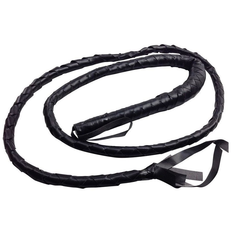 Buy BLACK WHIP Faux Leather Costume Party 180cm Riding Cowboy Fancy ...