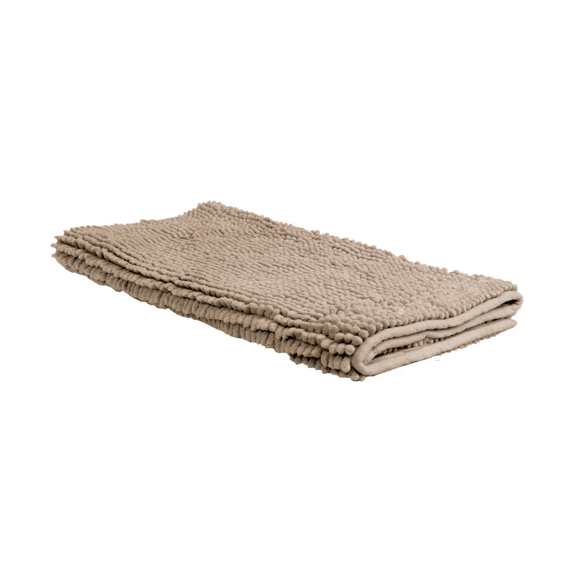 Buy Chenille Toggle Bath Mat 50 x 80cm Taupe Ultra Absorbent Rug for ...