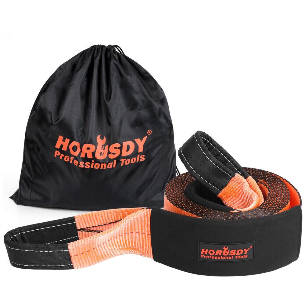 Buy Heavy Duty Recovery Tow Strap Kit 4" x 20Ft Snatch Straps - 18T/40 ...
