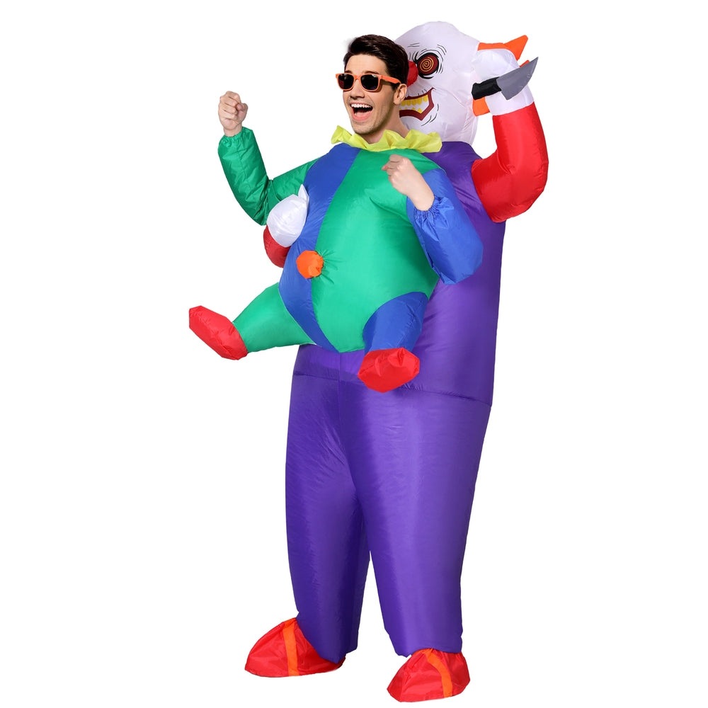 Buy Inflatable Clown Costume Adult Suit Blow Up Party Fancy Dress ...