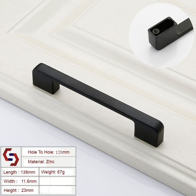 Buy Zinc Kitchen Cabinet Handles Drawer Bar Handle Pull black color ...