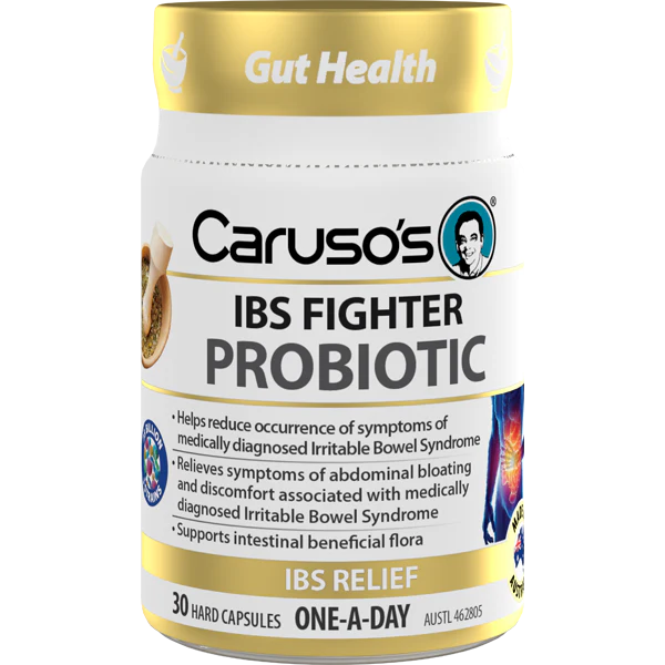 Buy Caruso's IBS Probiotic Fighter - 30 Hard Capsules - MyDeal Australia