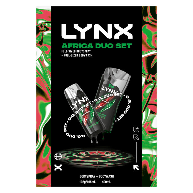 Buy Lynx Africa Duo Gift Pack 2025 - MyDeal Australia