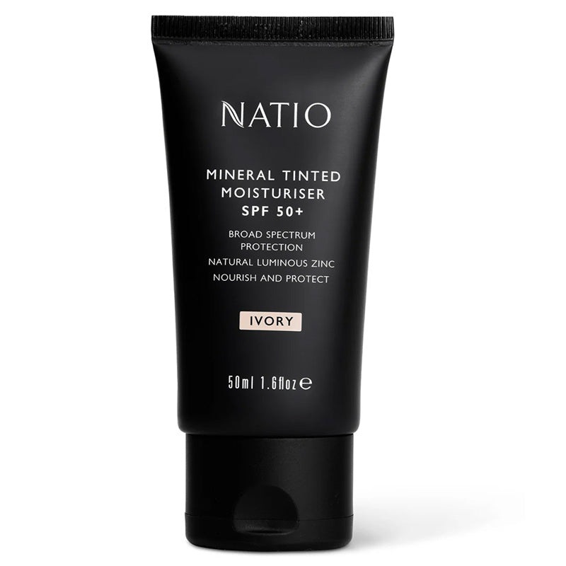 Buy Natio Mineral Tinted Moisturiser SPF 50 - Ivory - MyDeal