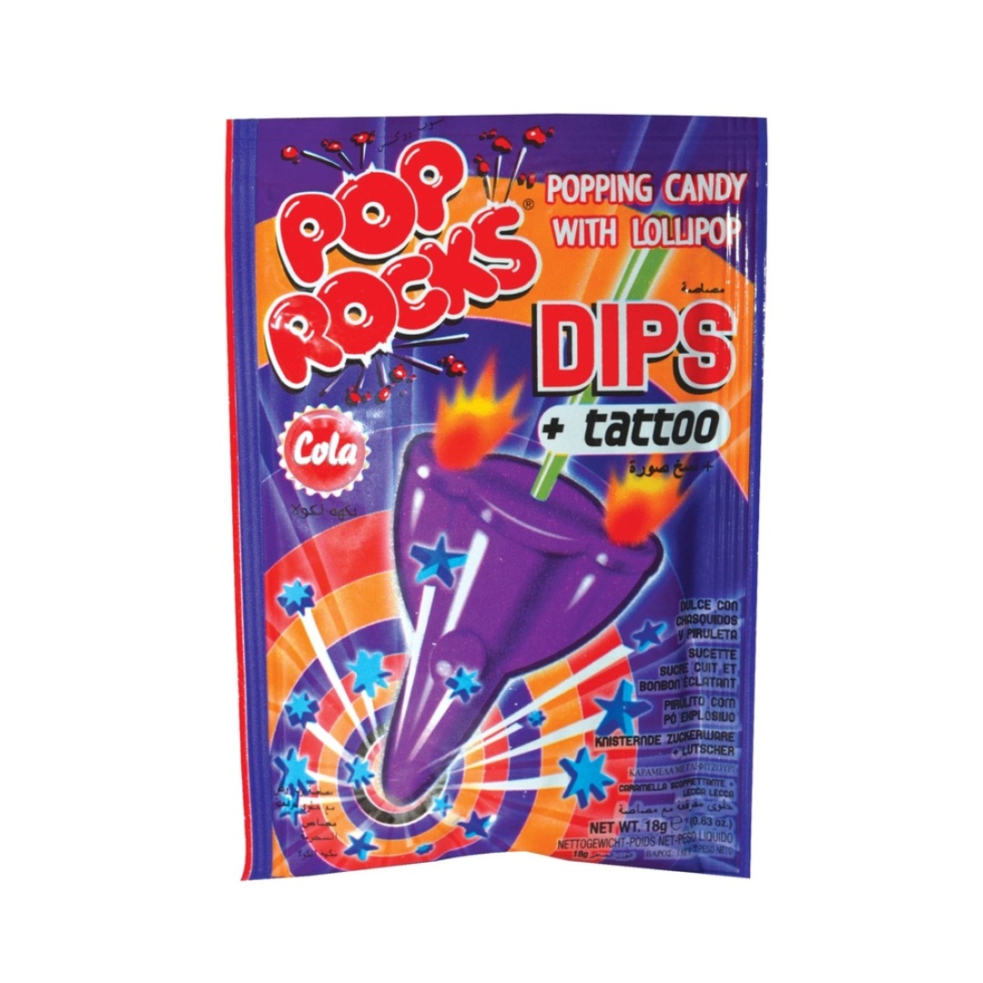 Buy Pop Rocks Dips Cola + Tattoo 18g - MyDeal Australia