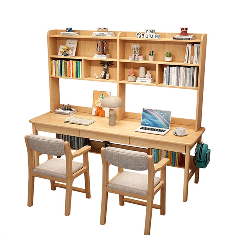 Buy Trejan Solid Wood Study Desk with Book Shelves and Drawers ...