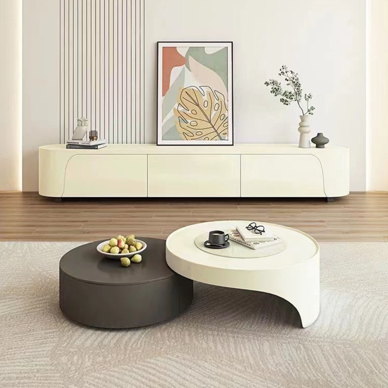 Buy Syee Nesting Coffee Table Set with Drawers/Tea Table/Ivory white ...