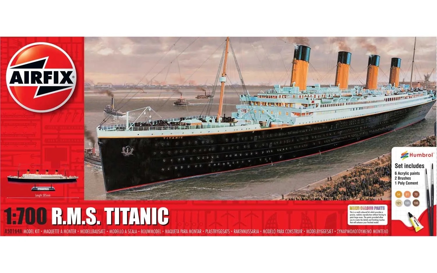 Buy Airfix 1/700 Medium Gift Set - RMS Titanic Plastic Model Kit 50164A ...