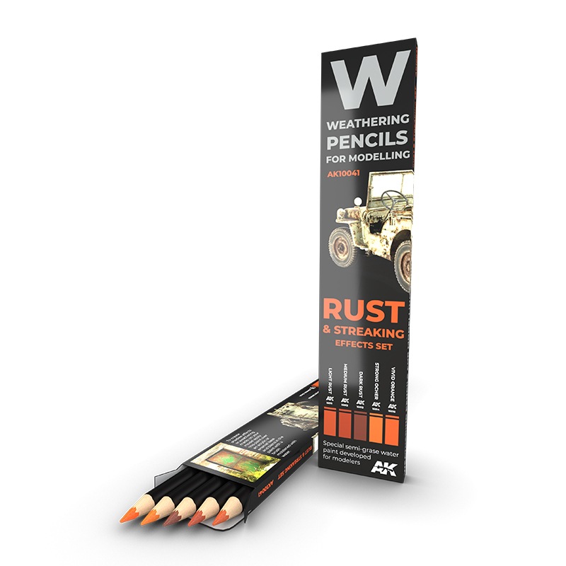 Buy AK Interactive Weathering: Rust And Streaking Watercolour Pencil Set - MyDeal Australia