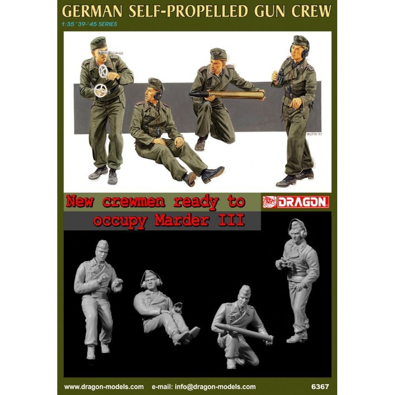 Buy Dragon 1/35 German Self-Propelled Gun Crew Plastic Model Kit DR6367 ...