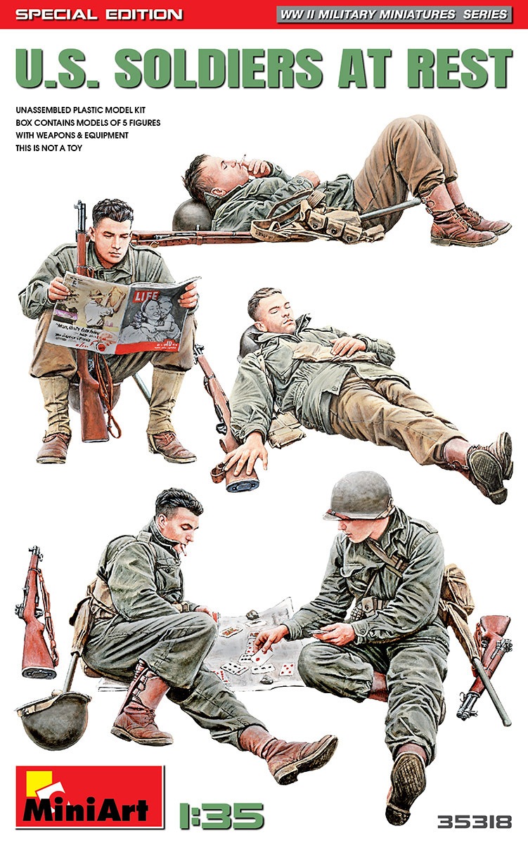 Buy Miniart 1/35 U.S. Soldiers at Rest. Special Edition Plastic Model Kit 35318 - MyDeal Australia