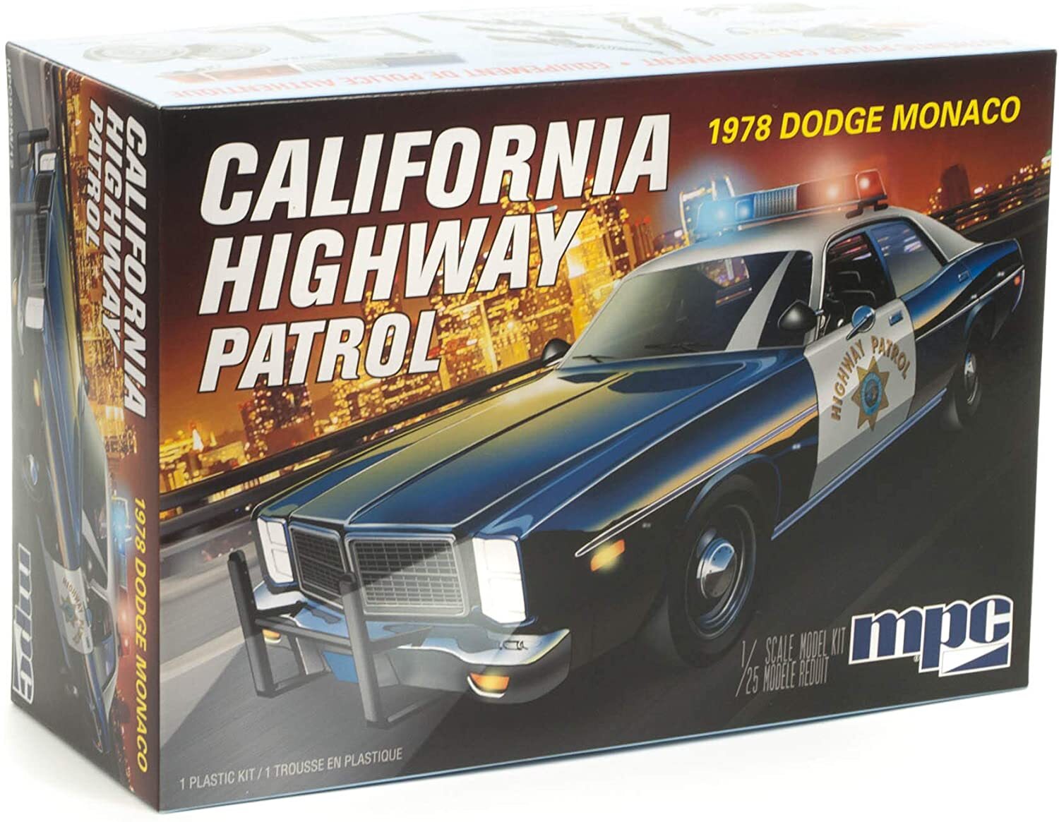 Buy MPC 1/25 1978 Dodge Monaco CHP Police Car Plastic Model Kit ...
