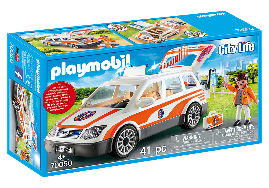 Buy Playmobil - Emergency Car with Siren 70050 - MyDeal Australia