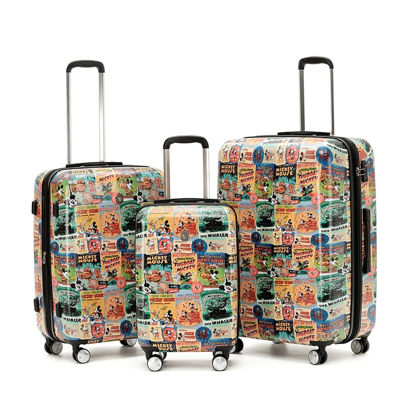 Buy Disney Mickey Mouse 4-Wheel Spinner Suitcase Set of 3 - Comic Print ...