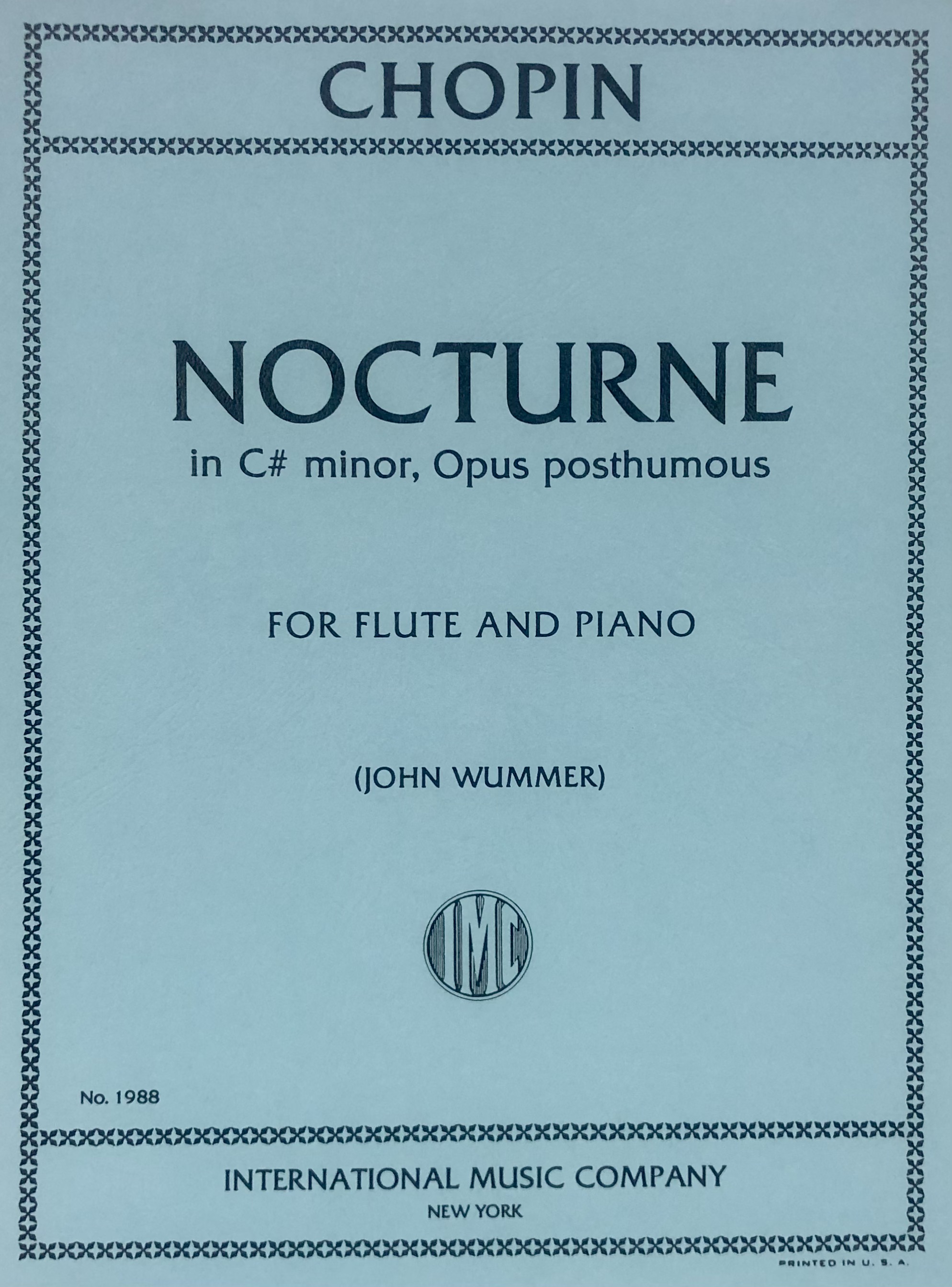 Buy Nocturne C# minor Op posthumous Flute, Piano - MyDeal Australia