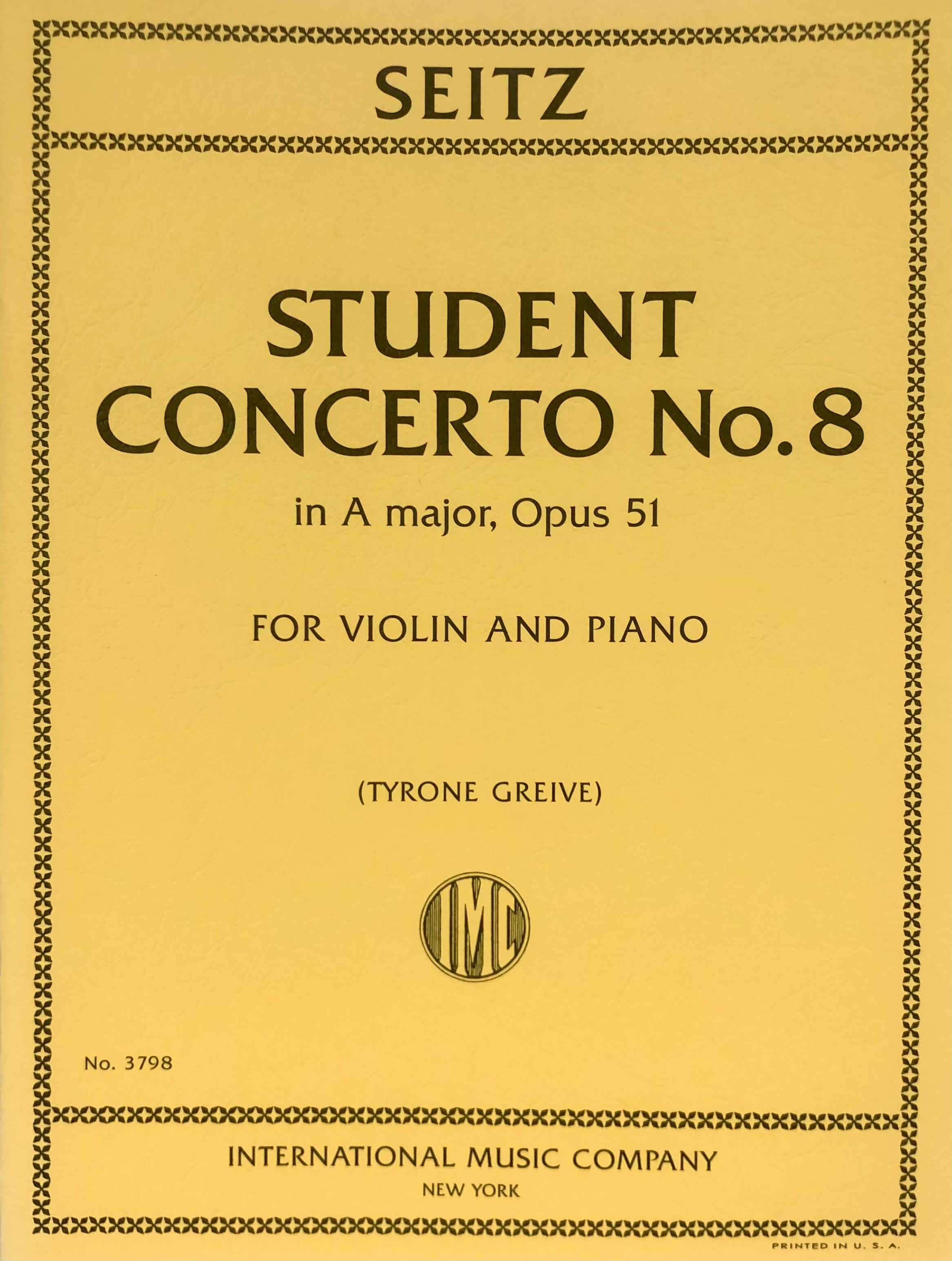 Buy STUDENT CONCERTO NO8 A MAJOR OPUS 51 VLN/PNO - MyDeal Australia