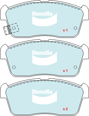 Buy Bendix General CT Front Brake Pad Set for Suzuki Carry FD, DA32V 1.3L G13BB Petrol 1999-2005 ...