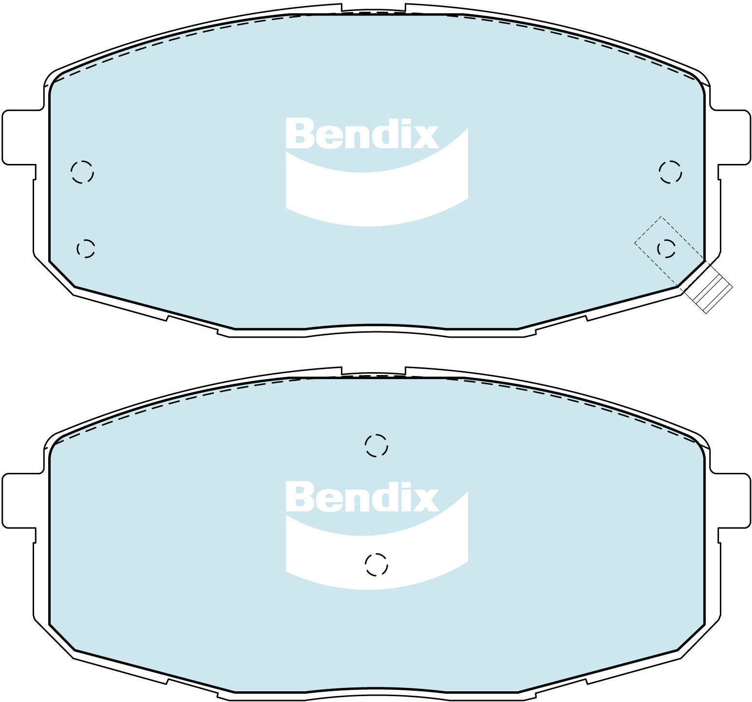 Buy Bendix Heavy Duty Front Brake Pad Set for Hyundai i30 FD, Konda OS ...