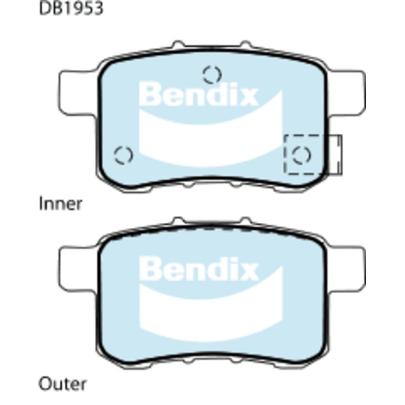 Buy Bendix Rear Brake Pad Set for Honda Accord CP, CR, CP2, CR2 2.4L ...