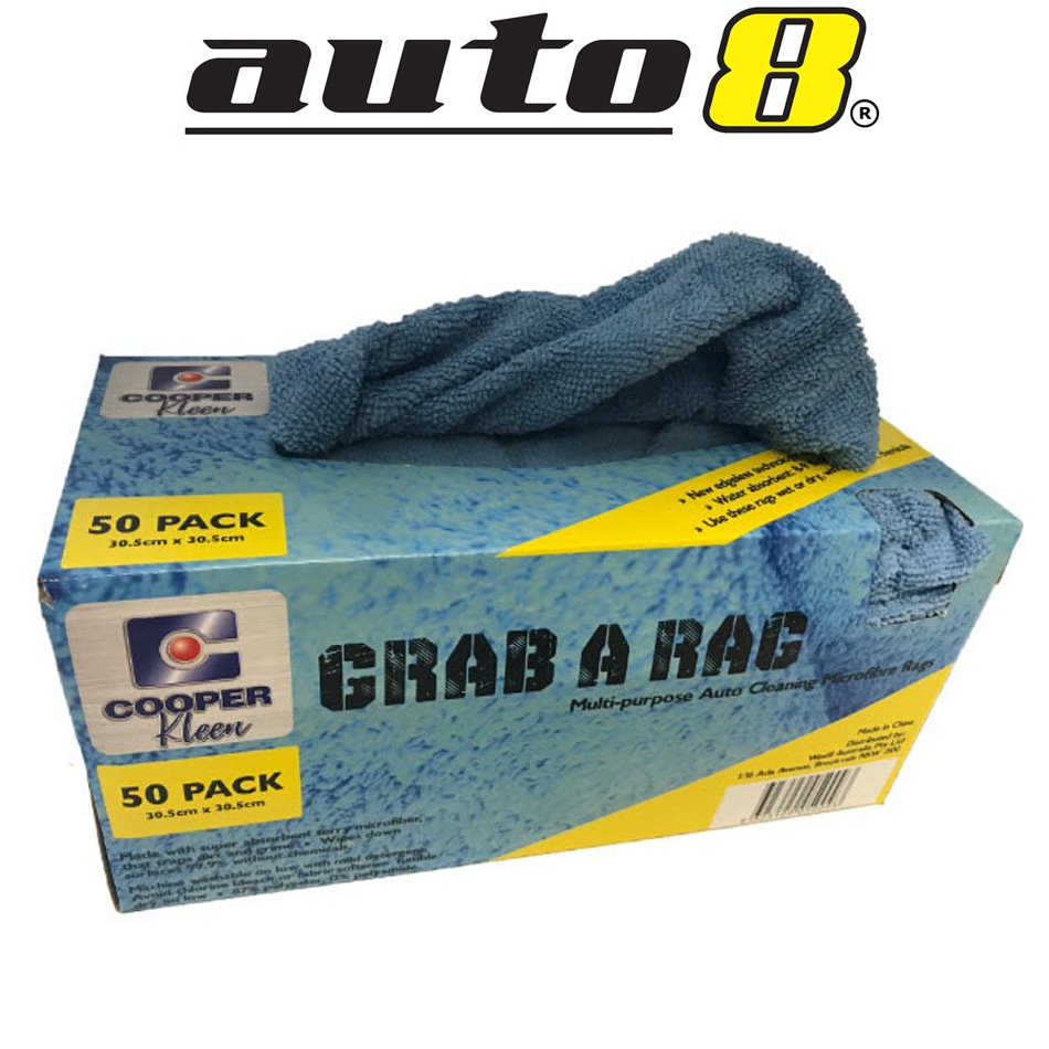 Buy Grab A Rag Industrial Strength Microfibre Cleaning Rags Wet Dry 50 ...
