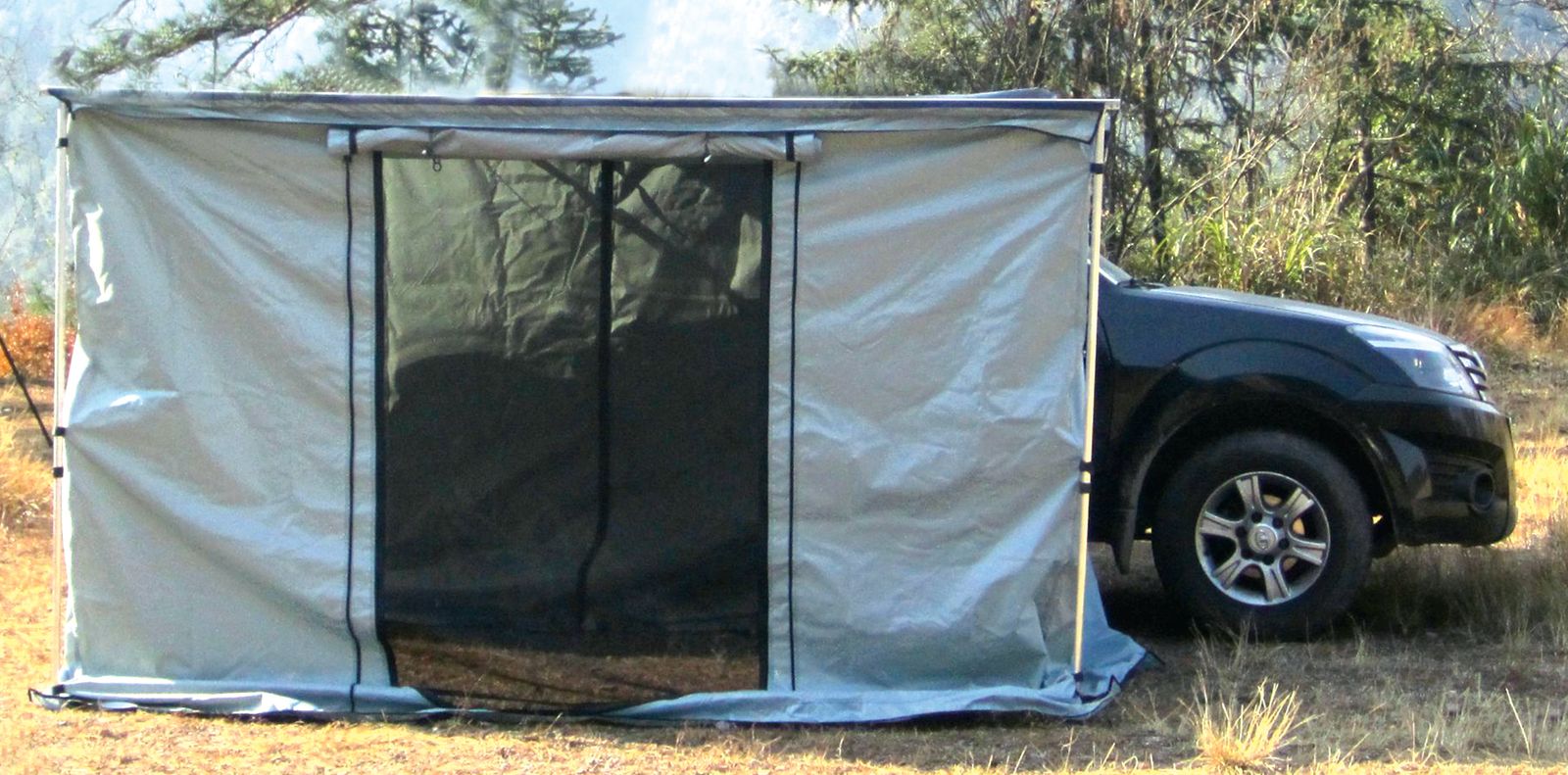 Buy Hulk 4x4 HU3020 Grey Tent Awning 2.0m Wide 2.5m Outward PVC Floor ...