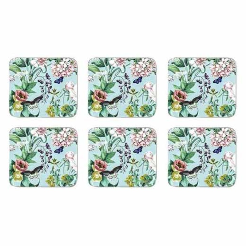 Buy Ashdene Dining Kitchen Romantic Garden Cork Back Coasters Set 6 ...