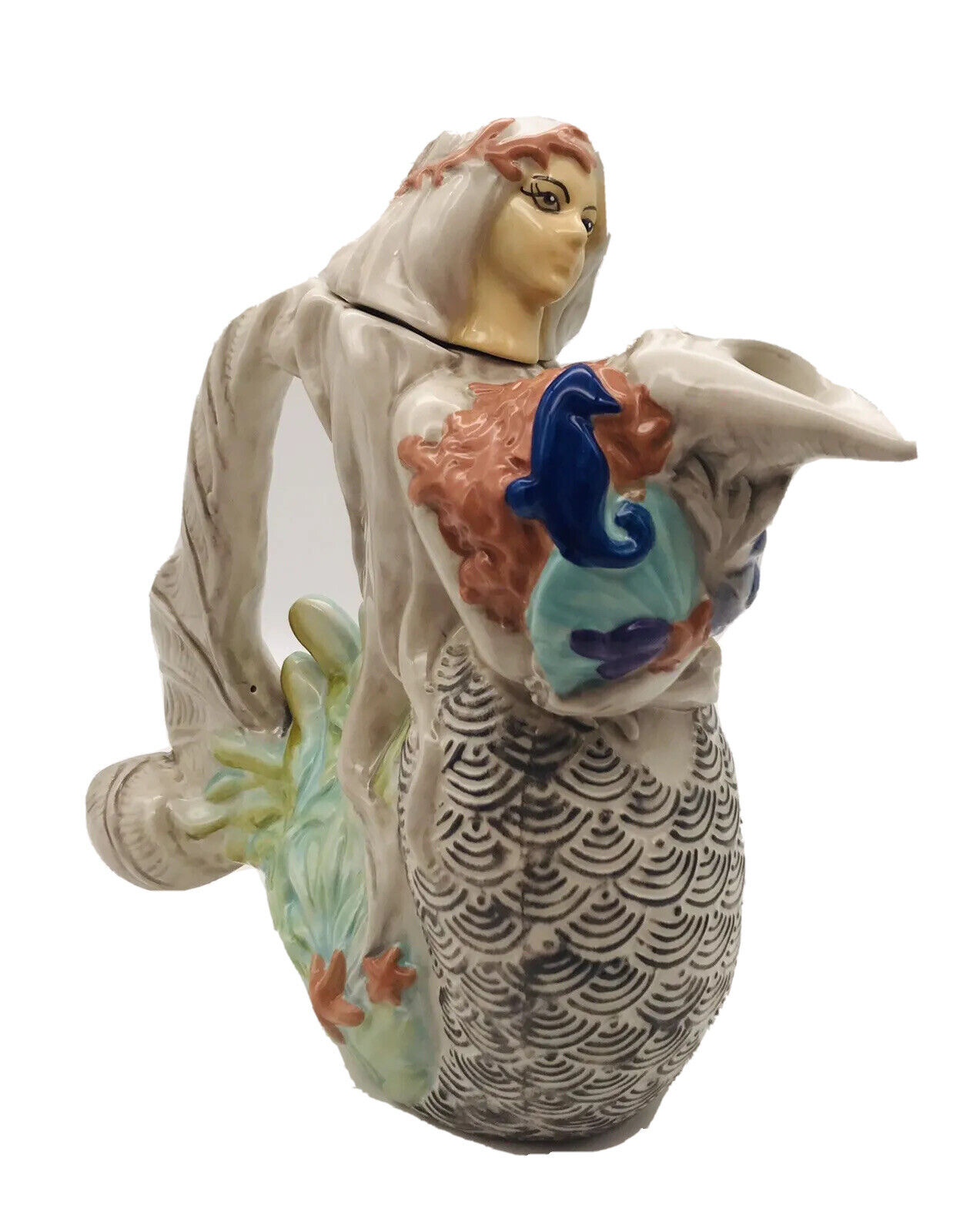 Buy Blue Sky Collectable Novelty Kitchen Teapot Mermaid China Tea Pot ...