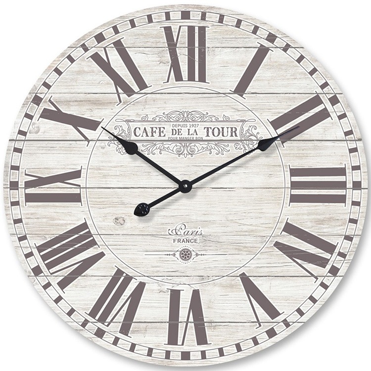 Buy Clock French Country Vintage Wall Clocks 70cm CAFE DE LA TOUR Large ...