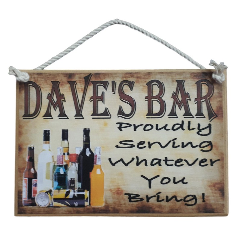 Buy Country Printed Wooden Sign Personalized Bar Serving What You Bring ...