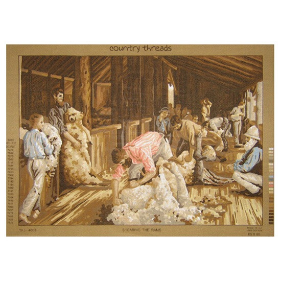 Buy Country Threads Tapestry Printed Shearing the Rams - MyDeal Australia
