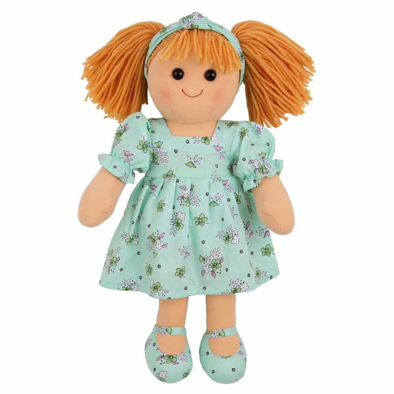 Buy Hopscotch Lovely Soft Rag Doll Nora Girl Dressed Doll Large 35cm - MyDeal