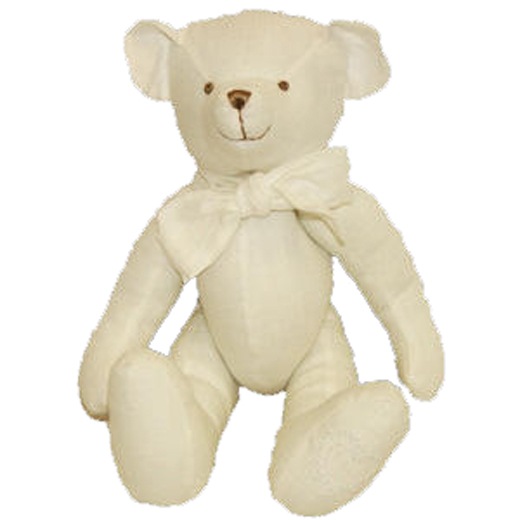 Buy Hopscotch Lovely Stuffed Medium White Linen Teddy Signature Bear ...