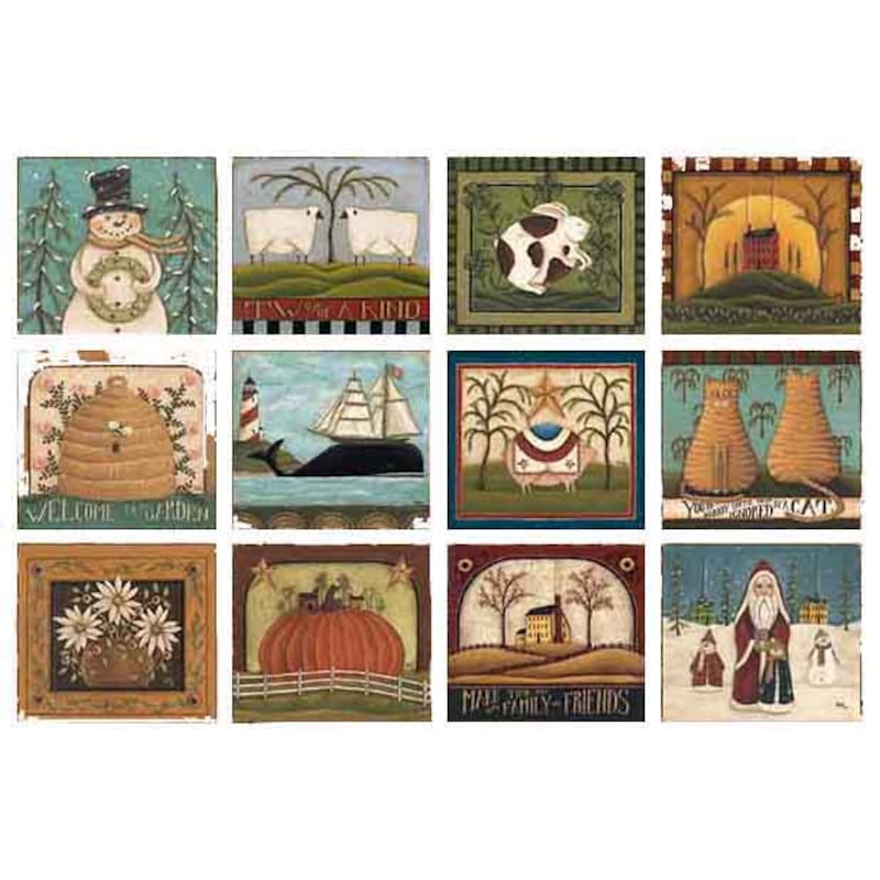 Legacy 2023 Calendar Folk Art by David Calender Fits Wall Frame - MyDeal