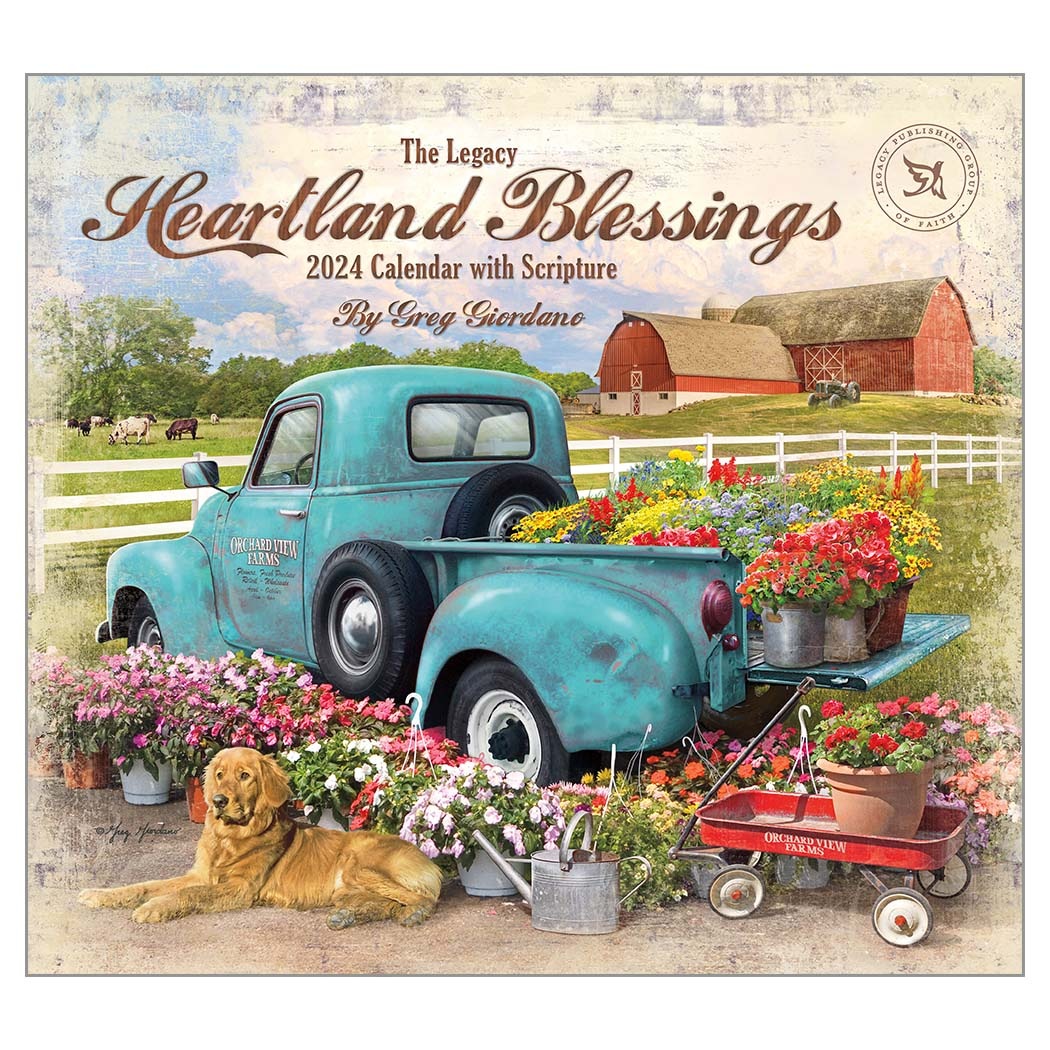 Buy Legacy 2024 Calendar Heartland Blessings Fits Wall Frame Scripture ...
