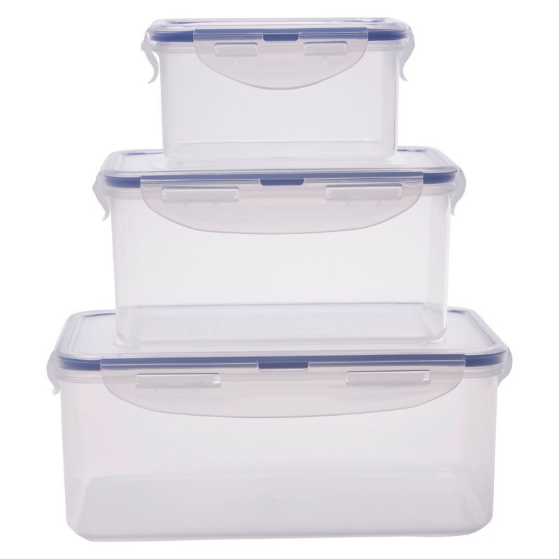 Buy LOCKNLOCK Classic Rectangle Storage Container 3pc Set - MyDeal