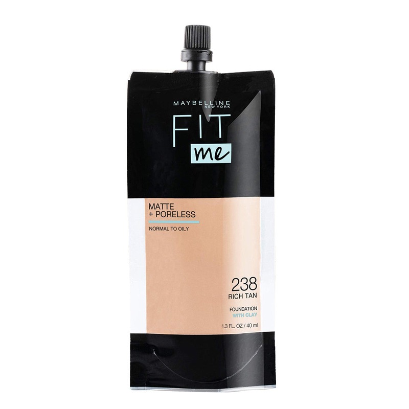 Buy Maybelline Fit Me! Matte + Poreless Foundation 40ml Pouch 238 RICH ...