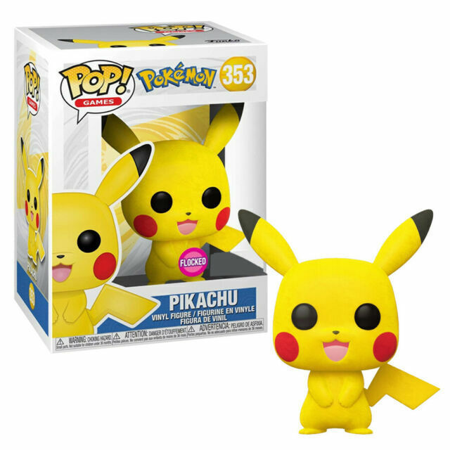 Buy Funko Pop! Television: Pokemon - Pikachu (Flocked) Vinyl Figure 353 ...