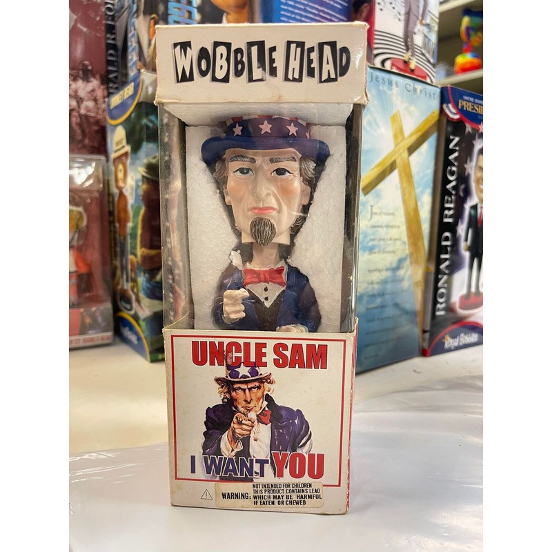 Buy UNCLE SAM BOBBLEHEAD 4TH JULY WOBBLE HEAD FIGURE - MyDeal