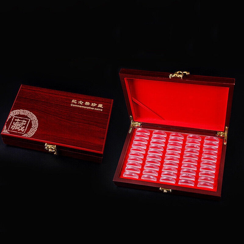 Buy Wooden Commemorative Coins Box 50 slots - MyDeal Australia
