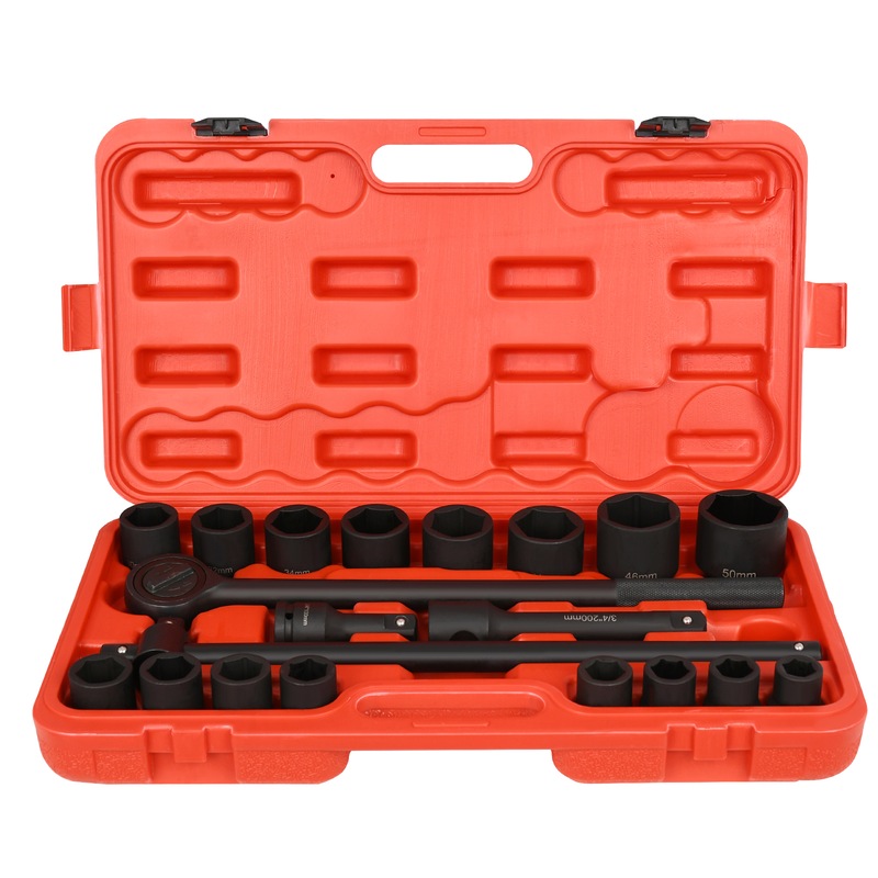 Buy 21PCS 3/4" Socket Set 19mm-50mm Drive Deep Impact Socket Set Garage ...