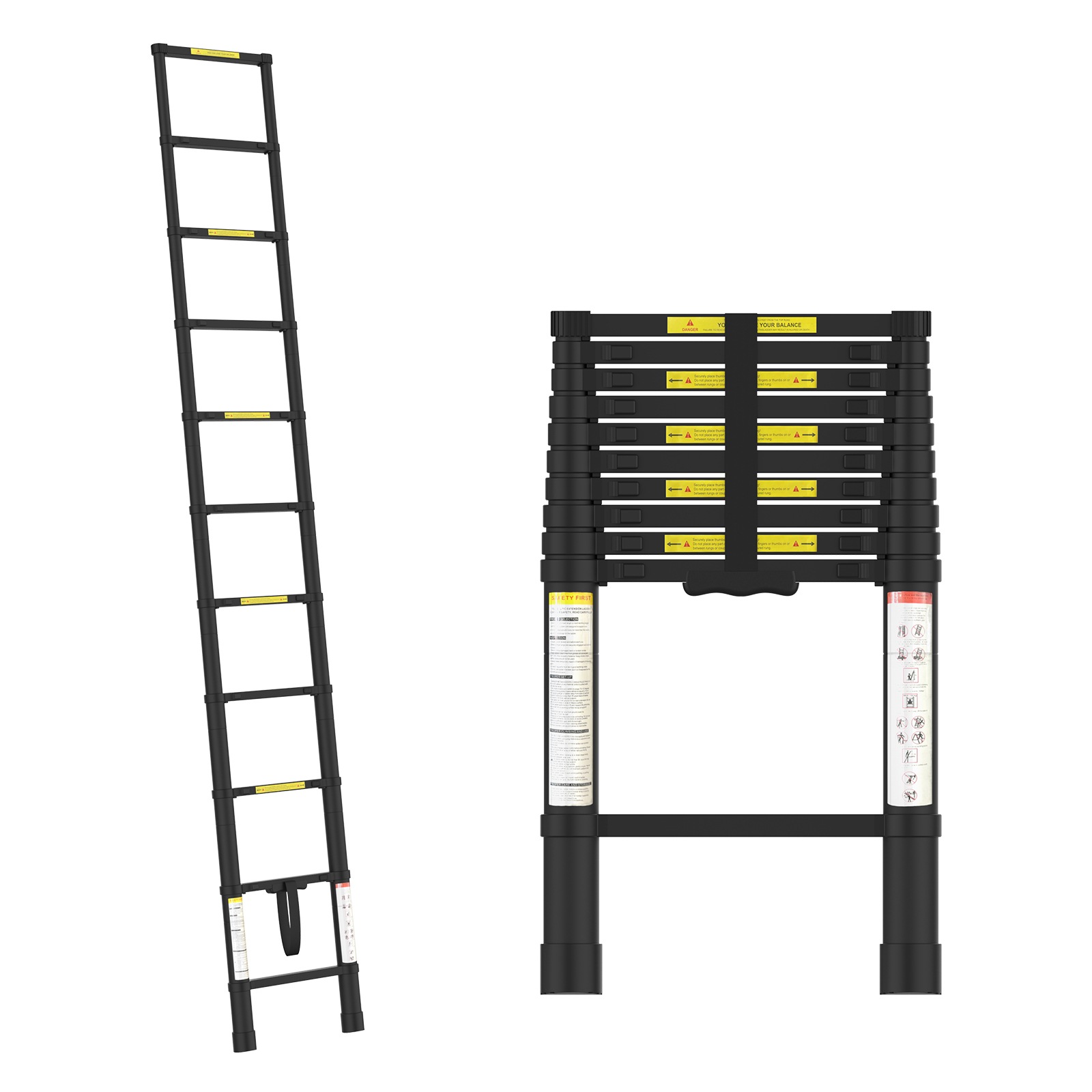 Buy Oppsbuy 320cm Telescopic Ladder Aluminium Alloy Extension ...